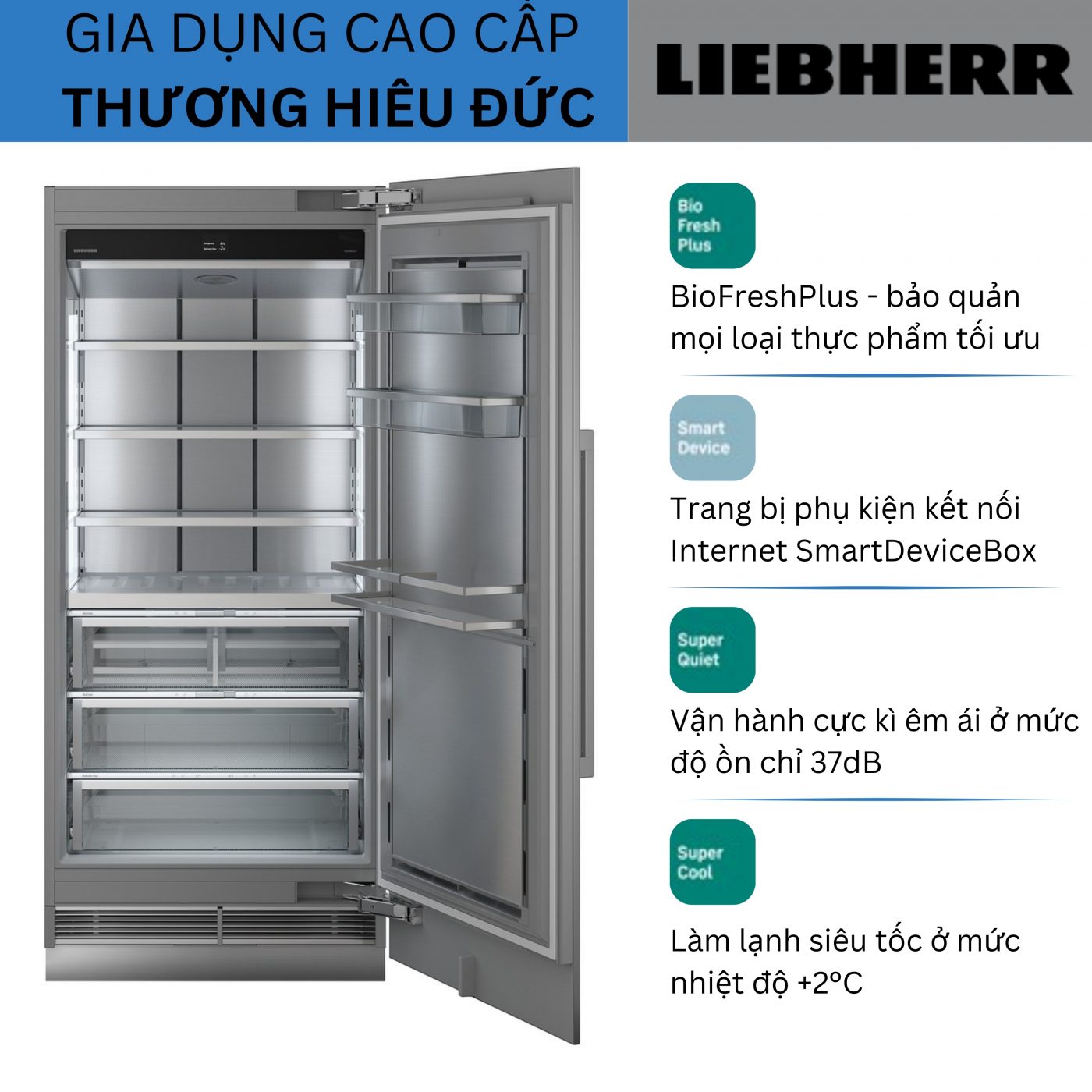Tủ Lạnh Liebherr EKB 9671 Monolith BioFresh - Nhập Khẩu Đức & EU